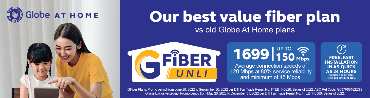 Globe implements price cut on Globe at Home fiber plans Globe implements price cut on Globe at Home fiber plans