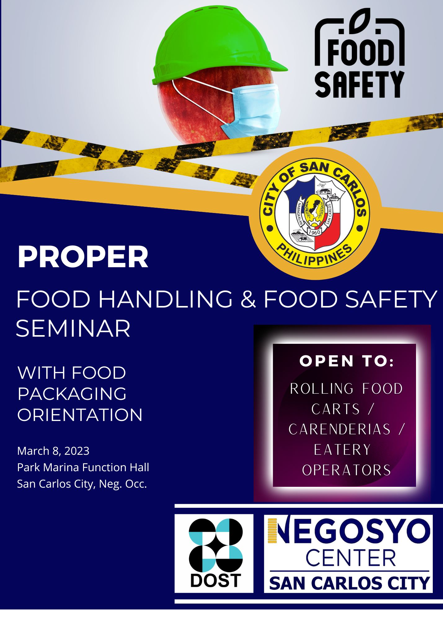 DTI, DOST to host food safety seminar in San Carlos
