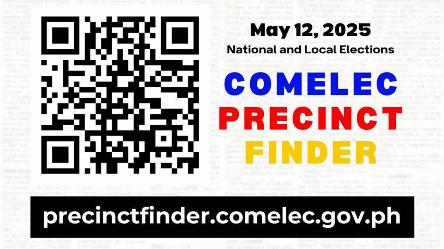 Find out your precinct: COMELEC launches precinct finder for May 2025 polls