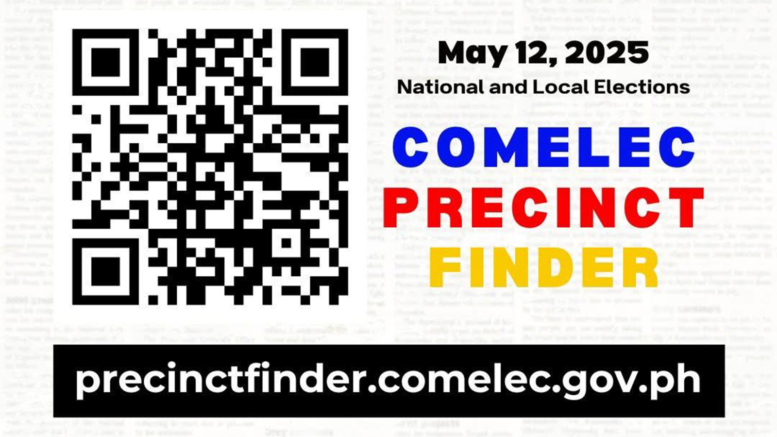Find out your precinct: COMELEC launches precinct finder for May 2025 polls
